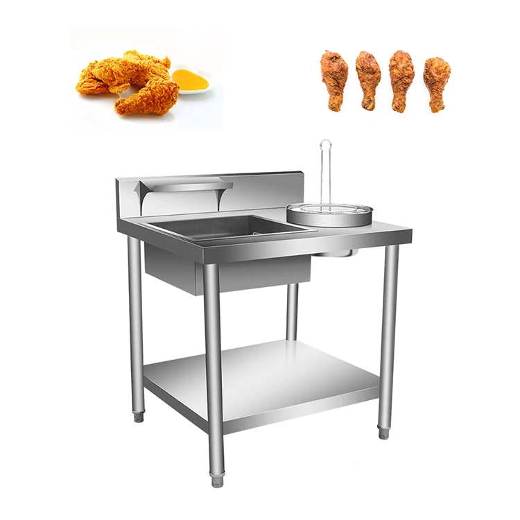 Kfc Fried Chicken Breading Sifter Table Peanut Flour Coating Machine ...