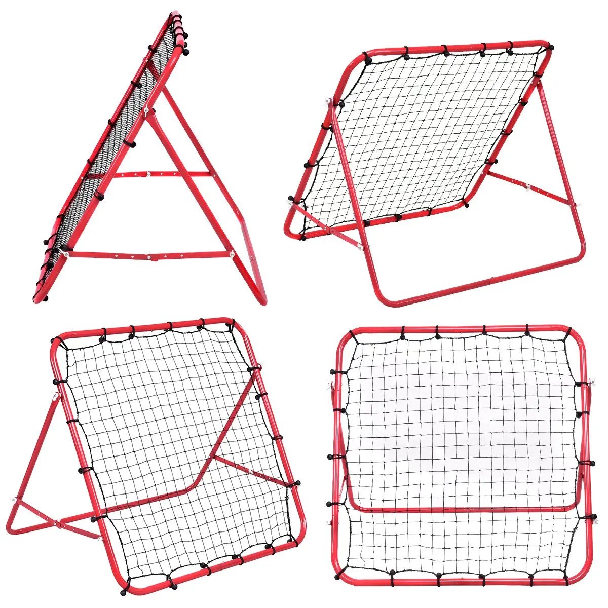 Steel Logo Portable Soccer Fitness Rebound Goal Net for Football ...