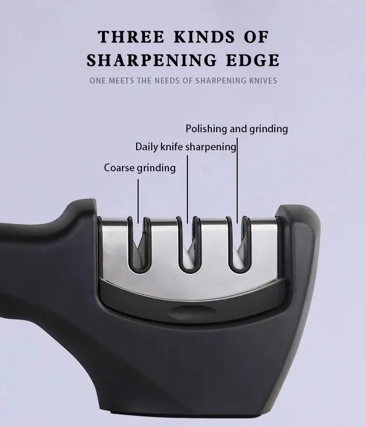 3 Level Knife Sharpener Multi-function Plastic Handle Manual Mini Outdoor Knife Sharpener - Buy ...