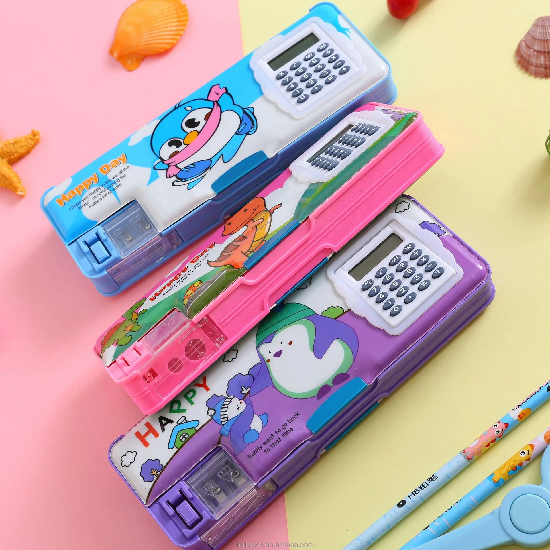 Multifunctional Cartoon Pencil Cases with Magnetic Storage