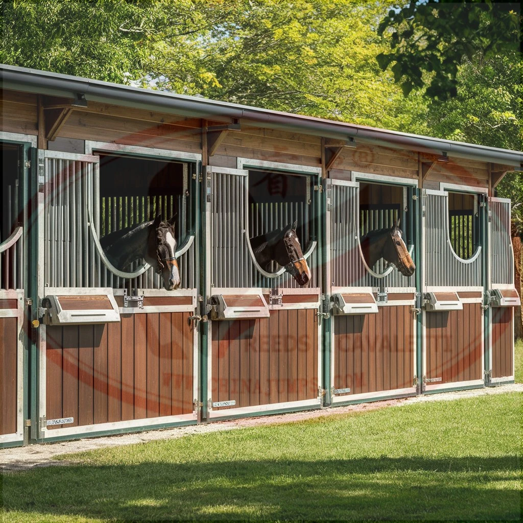 Prefab horse barns Popular Type HDG Horse Stall Fronts with Patented ...