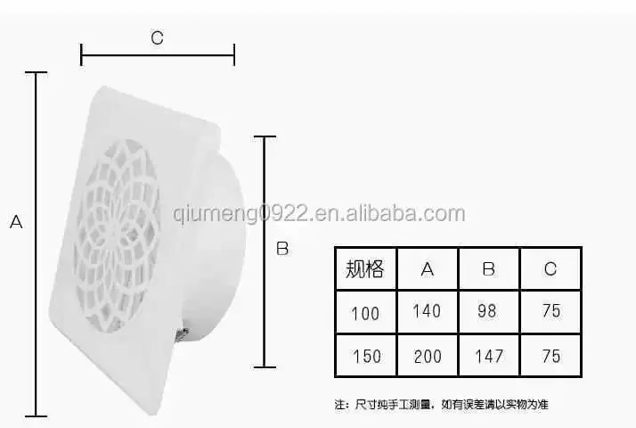 Adjustable Louver Air Vent Extract Valve Grille 75-200mm Abs Round ...