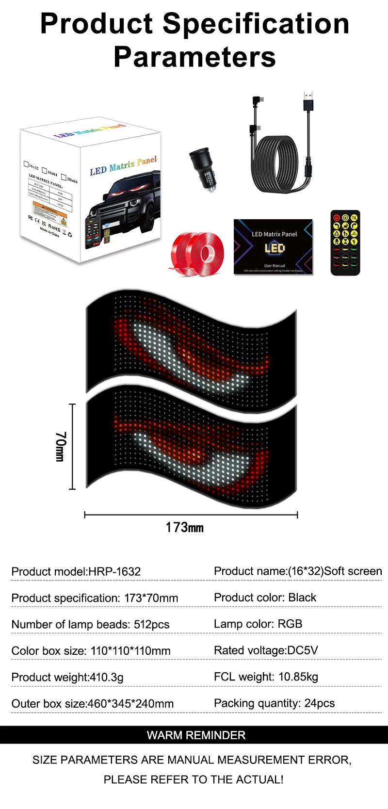 Dynamic Demon Eye LED Display Panels for Vehicles