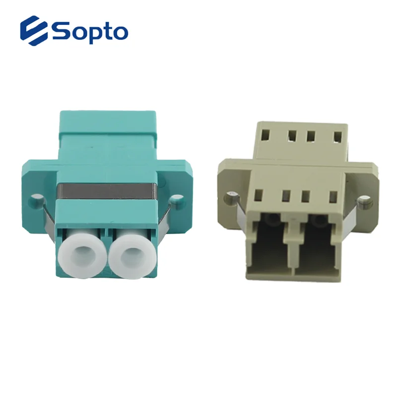 Sopto Fiber Optic Adapter Duplex Lc To Lc Female Om3 Apc Upc With Ears ...