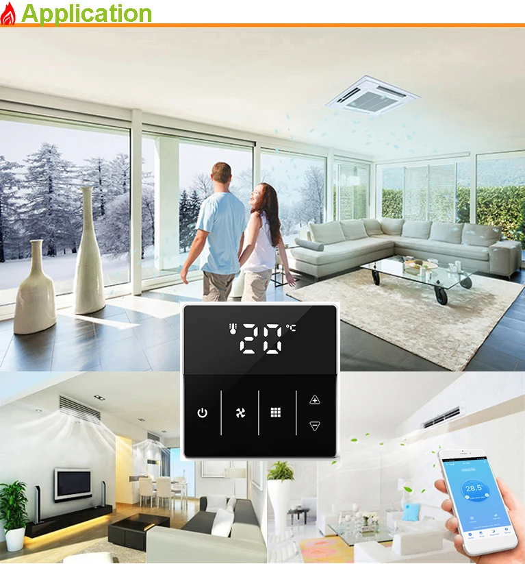 Smart Home Air Conditioning System 5-2 Programmable AC Thermostat Wifi ...
