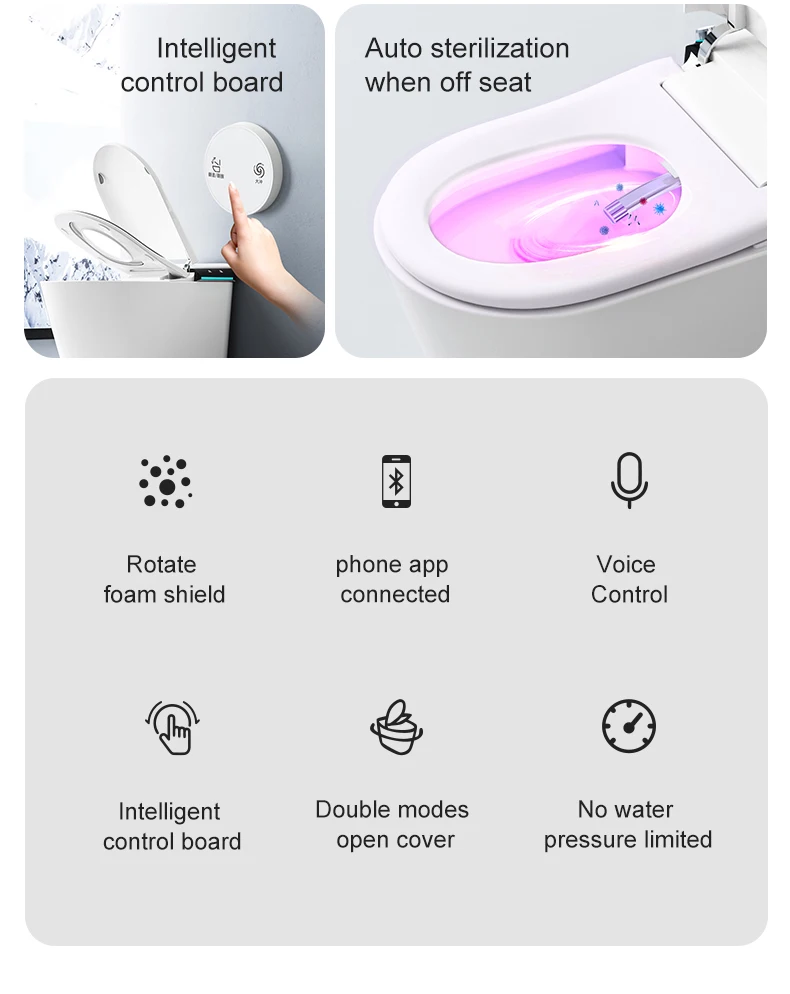Wc Toilet Self Smart Toilet Intelligent With Voice Function| Alibaba.com