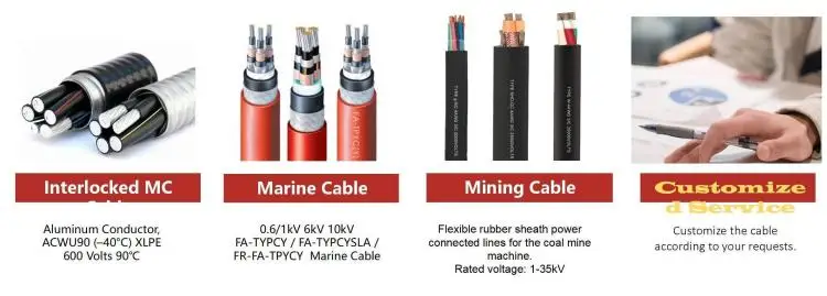 0.6/1kv Aluminum Conductor 4C X 300 SQ MM AL XLPE Armoured Cable