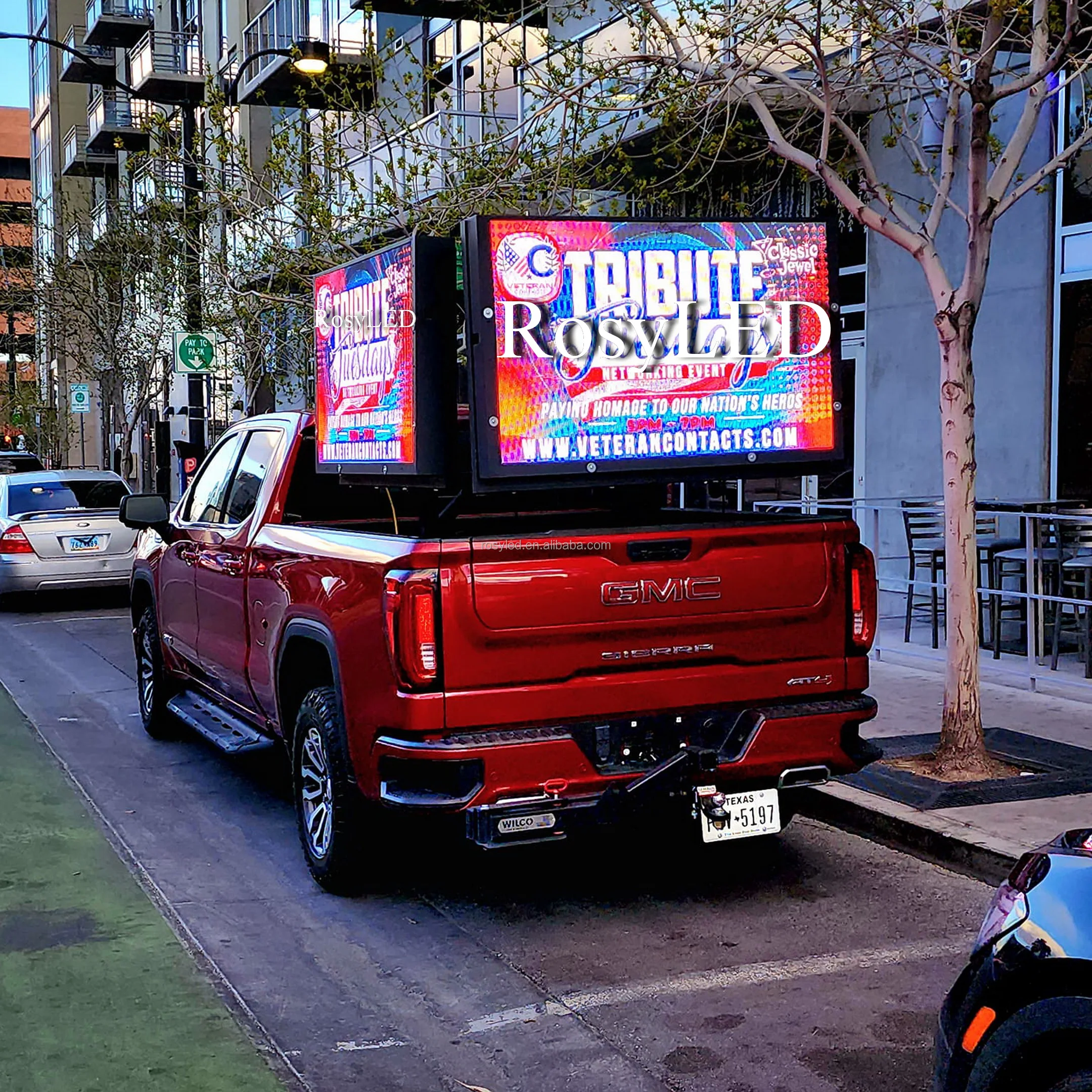 Mobile Truck Trailer Hitch AD P5 LED Sign - Full Color