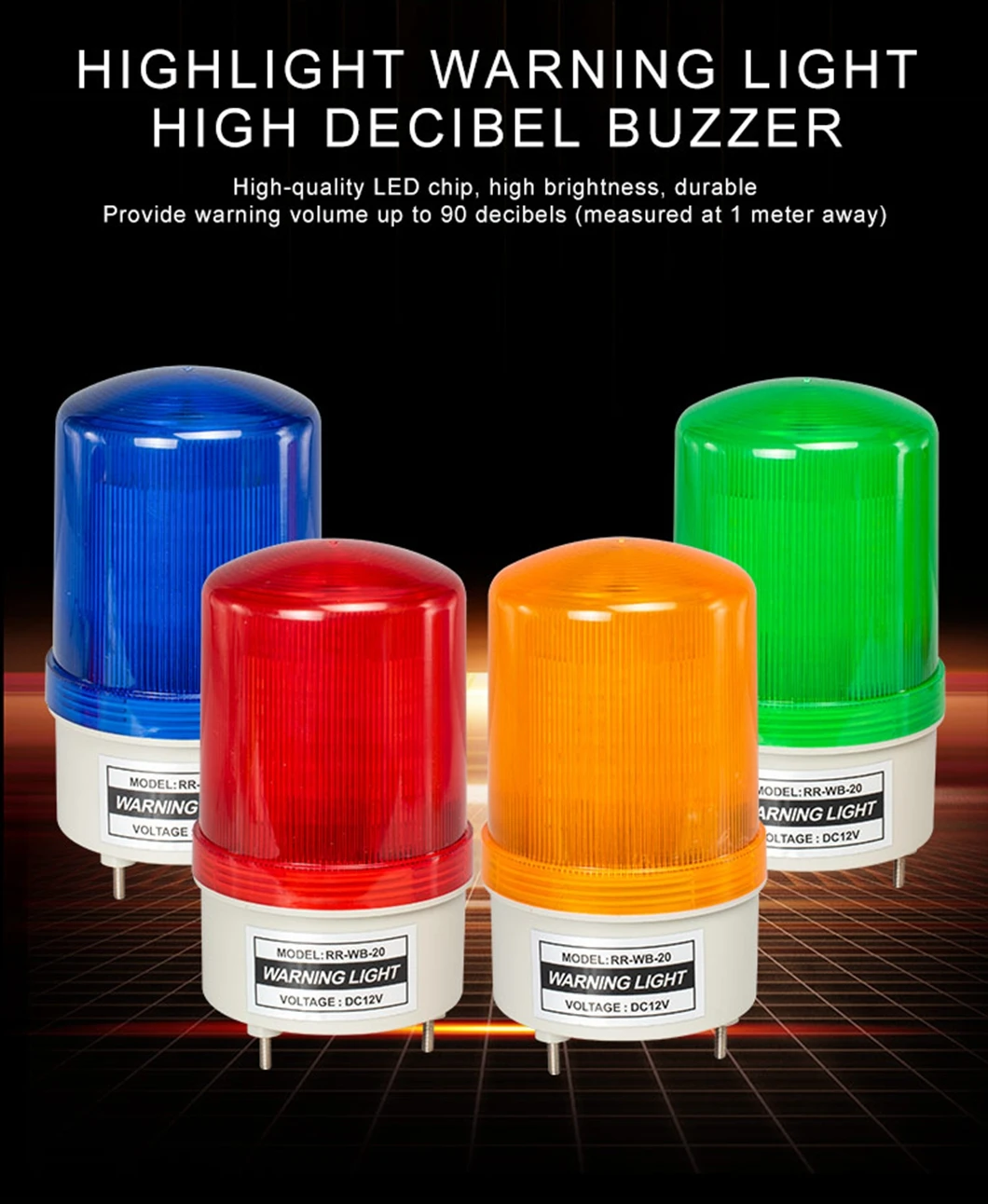 Industrial Beacon Warning Lights Ac110v-380v Led Strobe Light Flashing ...