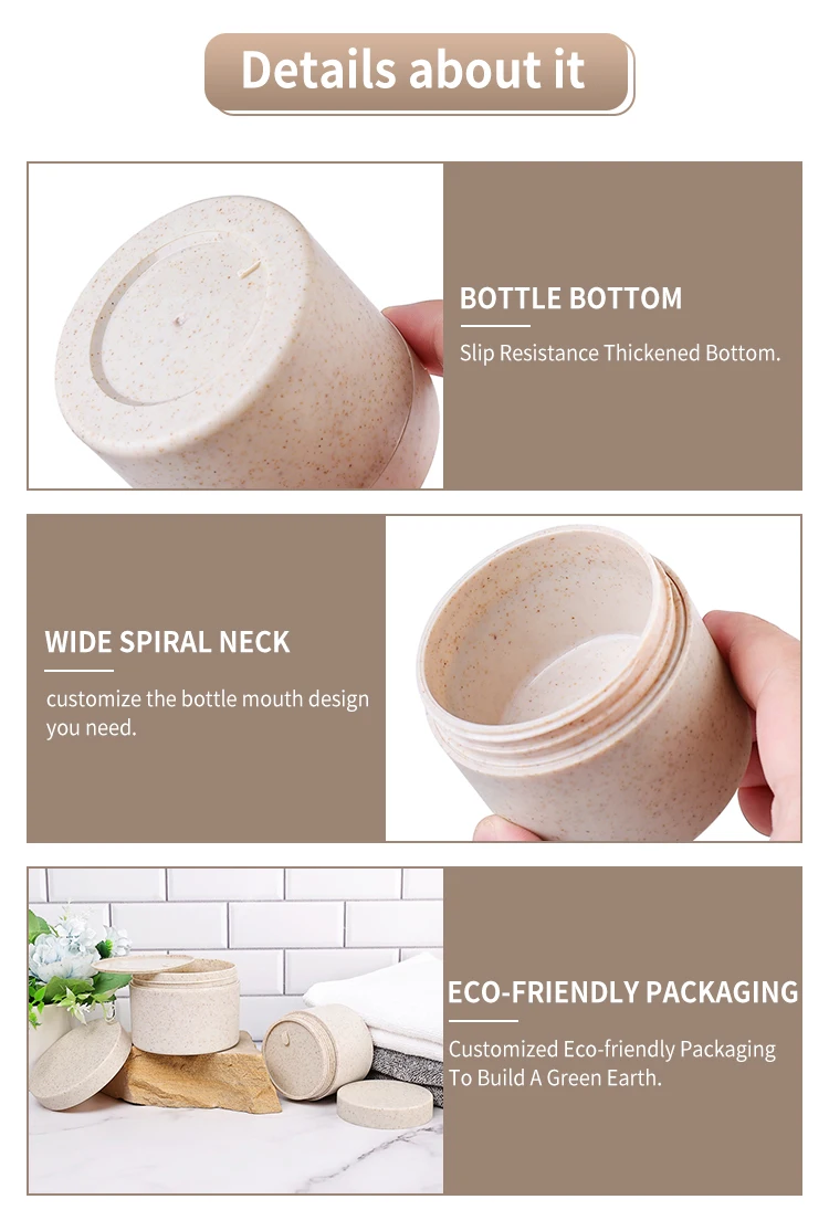 Eco-friendly Cream Jar - Biodegradable Wheat Straw Plastic