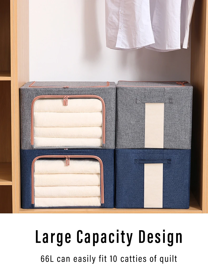 25/66/100l Wardrobe Foldable Clothes Storage Organizer Bag Large ...