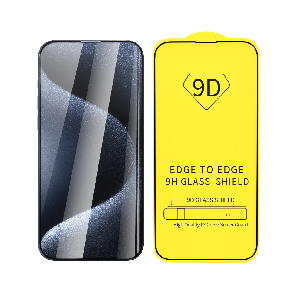 In Stock 9D Glass Anti-scratch HD Clear Tempered Glass Screen Protector ...