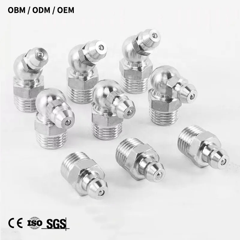 Nipple Grease Hydraulic Carbon Steel Lubricating Grease Nipples 4mm 6mm ...
