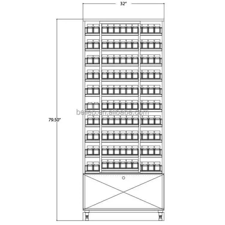 Sliding Design Cigarettes Display Rack Unit With Storage Cabinet ...