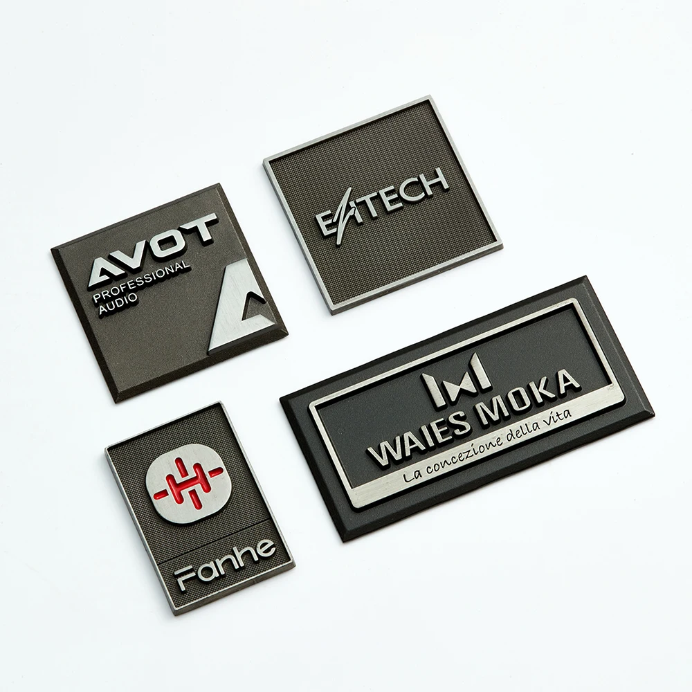 Fashion Metal Sticker Brand Logo Nameplate Custom Stainless Steel Name ...
