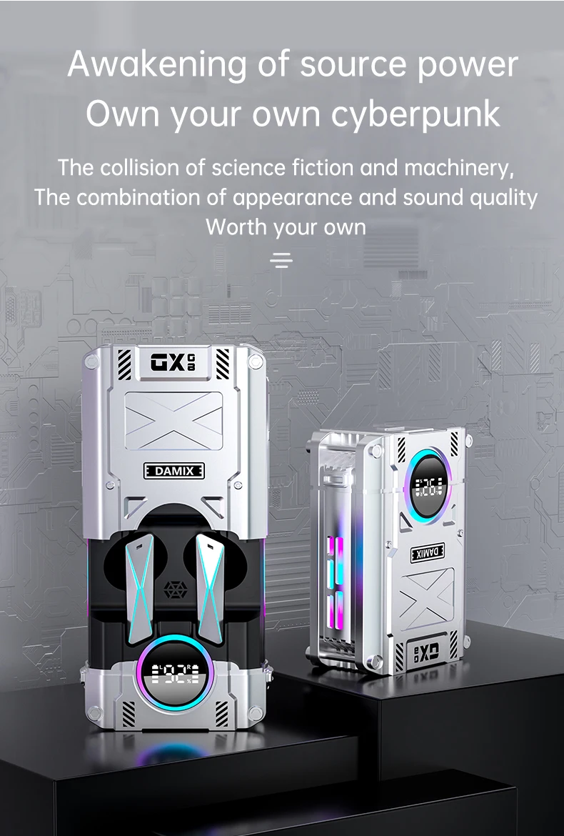 Dx-08 True Wireless Earphones Bt5.3 Pressure Relief Style Long Battery ...