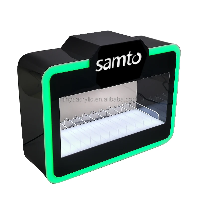 Lockable Glass Rack Tobacco Cigarette Display Shelf Divider Cigarette ...