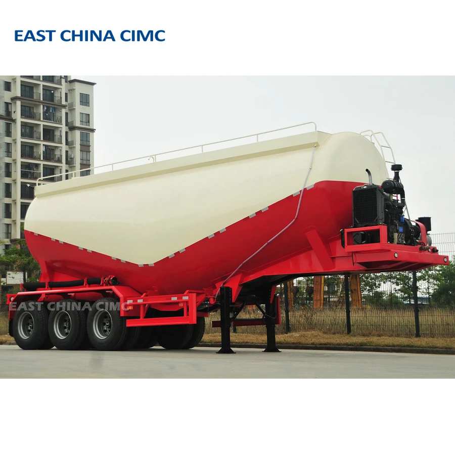 3 Axles 35cbm Cement Tanker Trailer Ottc Cement Silo Trailer With Saf ...