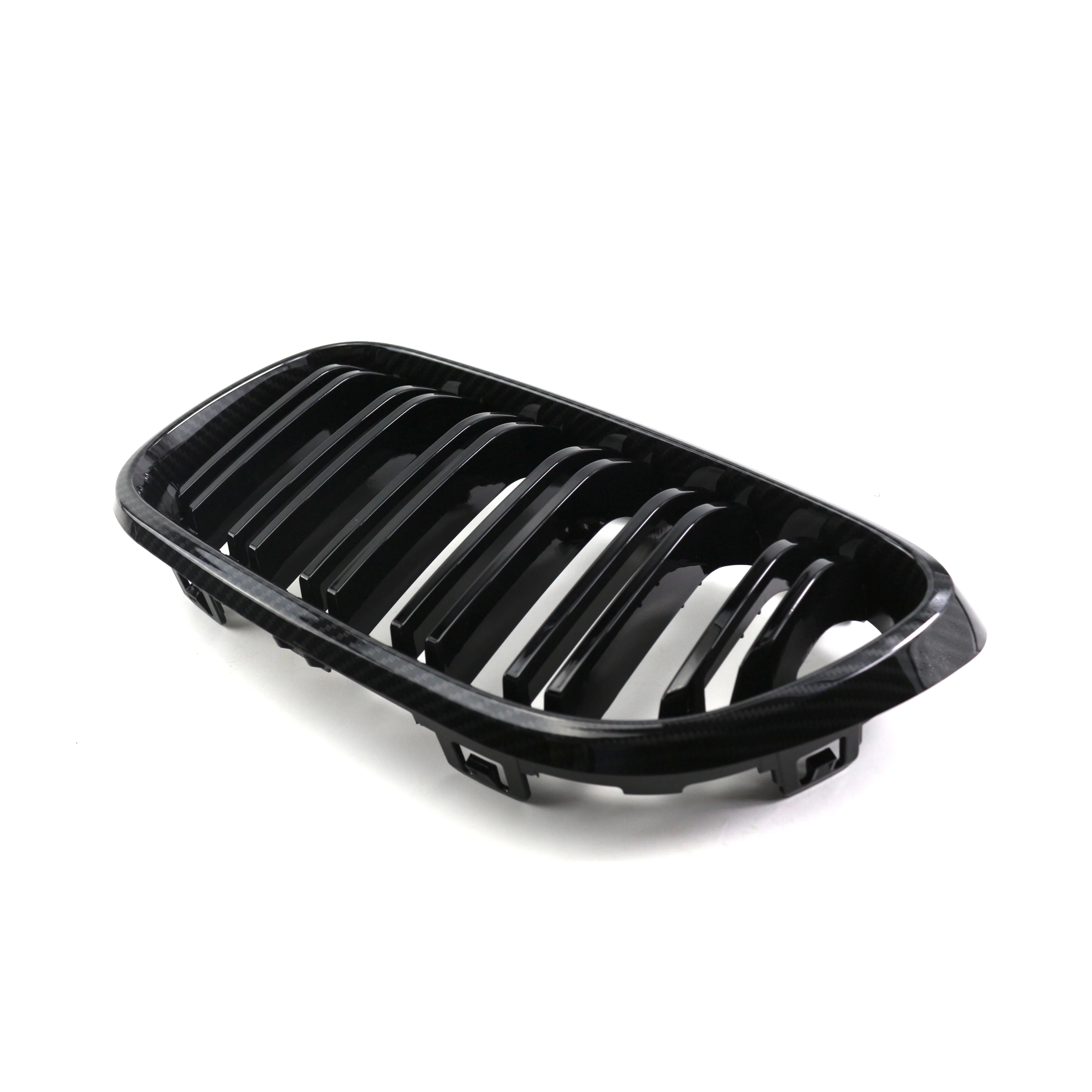 Double Slat Carbon Fiber Front Bumper Center Grill Grille for Bmw 2 ...