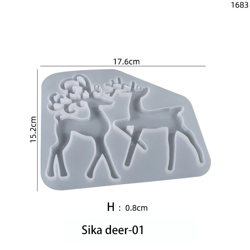 Christmas Elk Deer Antlers Silicone Resin Molds DIY Christmas Deer ...