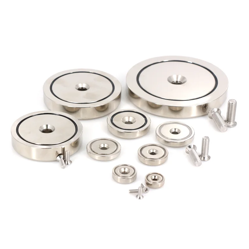 10 Kg Force Magnetic Fastener Countersunk Pot Magnet With Screws And ...