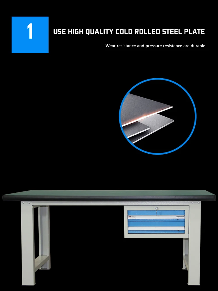 Modern Designed Garage Metal Workbench Steel Drawer Worktable - Buy ...