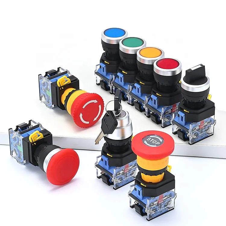 La38 Rotary Selector Mushroom Head Self-resetting Latching Momentary ...