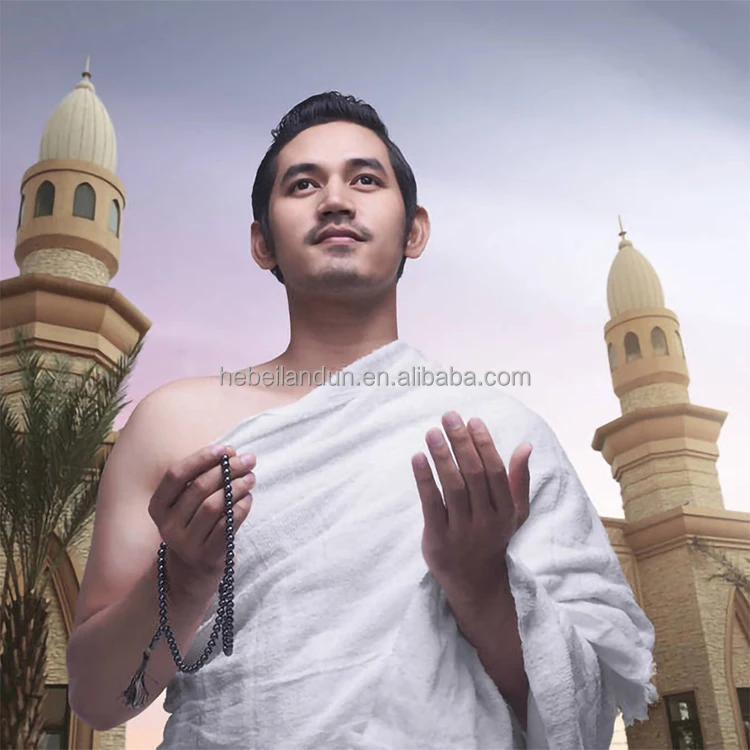 Muslim Men's 100% Cotton Kain Ehram Ihram For Hajj Umrah White Ihram ...