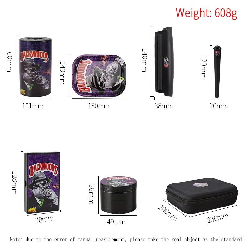 Portable Premium Custom Rolling Tray Herb Smoking Set Kit Smoke Box ...