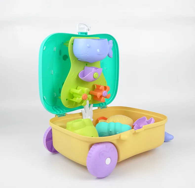 New Beach Toy Trolley Box Children's Beach Sand Play Summer Tool Toys ...