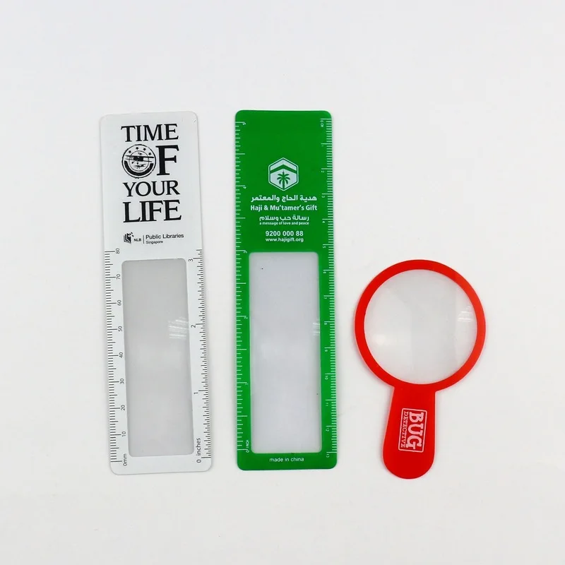 140*38mm Pvc Name With Ruler Hw801 3x Magnifier Card Hot Selling ...