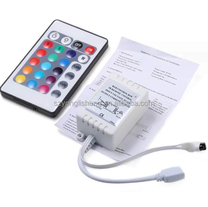 Stock 24 Key Rgb Controller 12v Ir Led Strip Dimming Controller - Buy ...