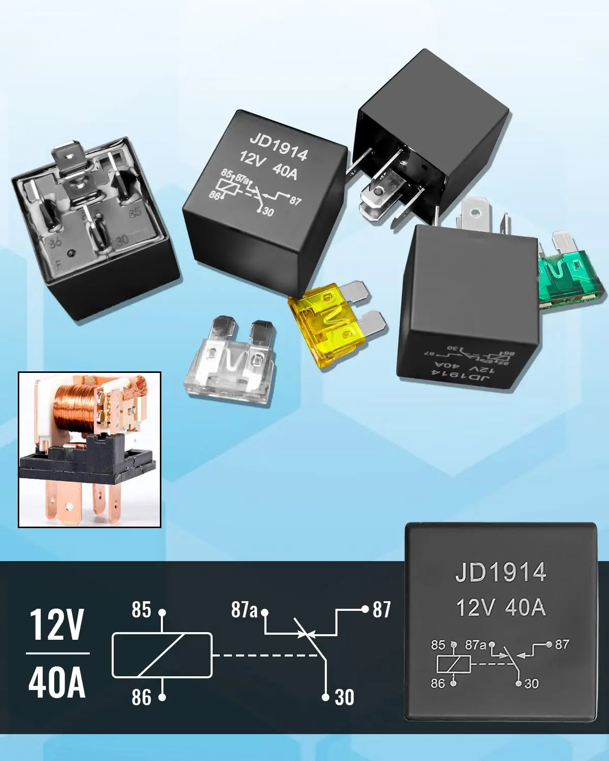 12 Way Fuse And Relay Box Waterproof Atc Ato Blade Fuse Holder With ...