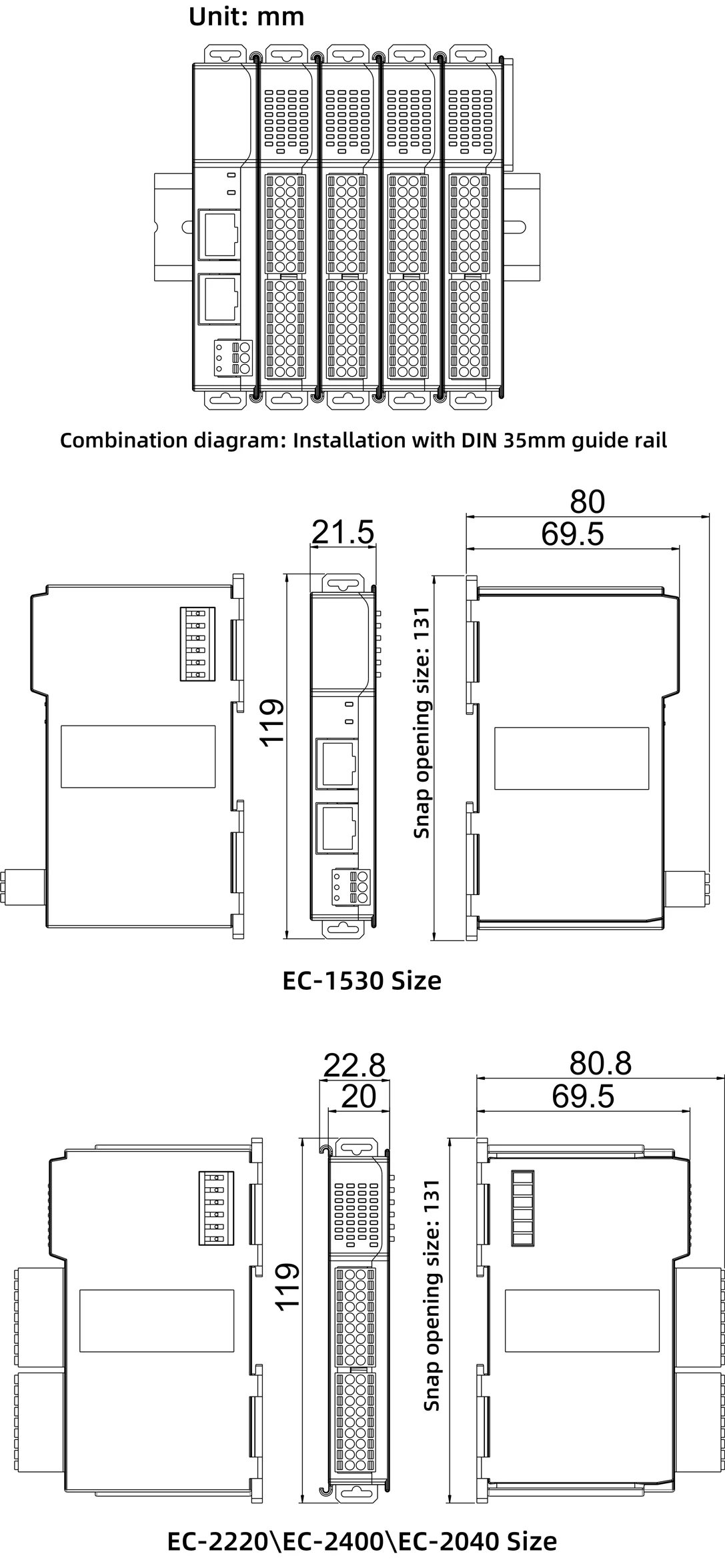 Distributed Digital Ethercat Smart IO Slave Slice Module