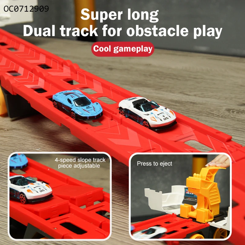 Super Slot Catapult Ejection Deformation Racing Track Car Storage Truck ...