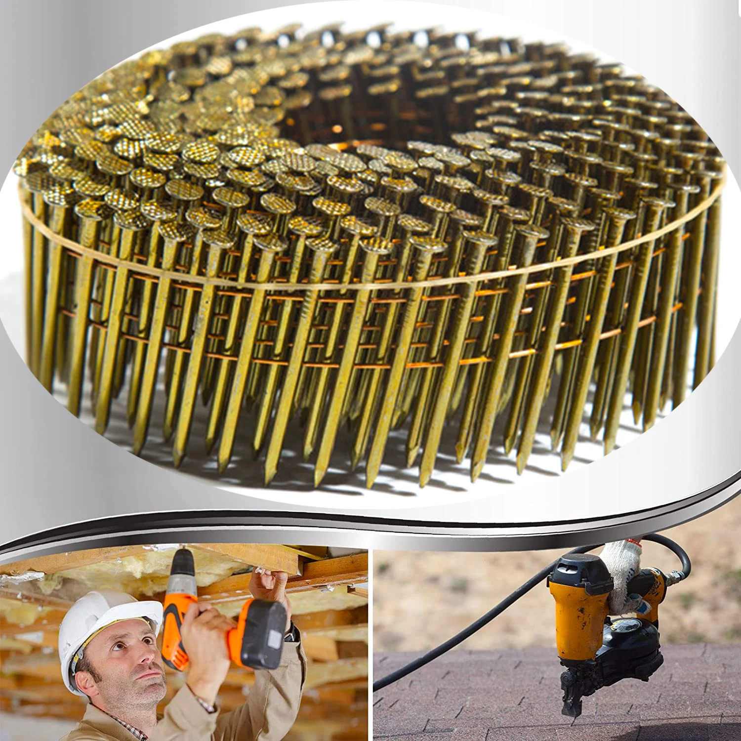 Yellow Coated Framing Coil Nails Pallet Coil Nails| Alibaba.com