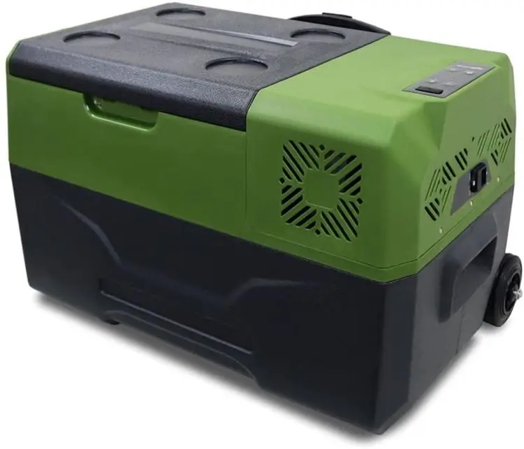 Portable Car Fridge - 30L Dual-Zone Refrigerator with Wheels