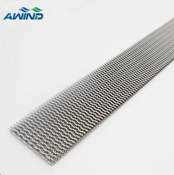 Aluminum Profiles Wave Folded Fin Heatsink Tube Lightweight Folding ...