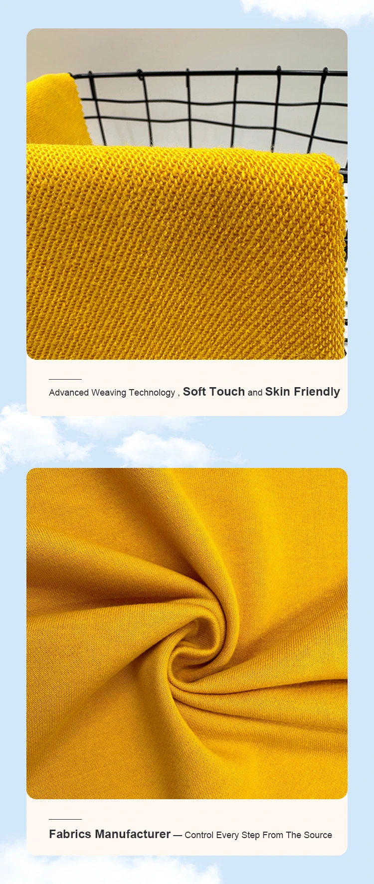 300 Gsm Knitted French Terry Fabric for Sweatshirt Hoodie Loopback ...