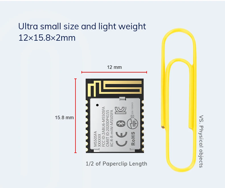Nordic Nrf52832 Pcb Antenna Ble 5.0 Compact Bluetooth Chip Module With Full Certification - Buy ...