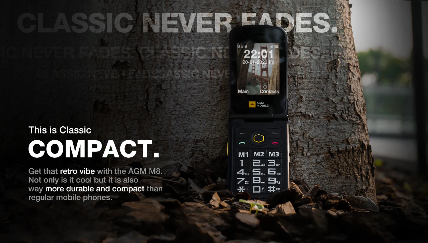 Global Version Agm M8 Flip Phone Unlocked Elderly Feature Phone Sos ...