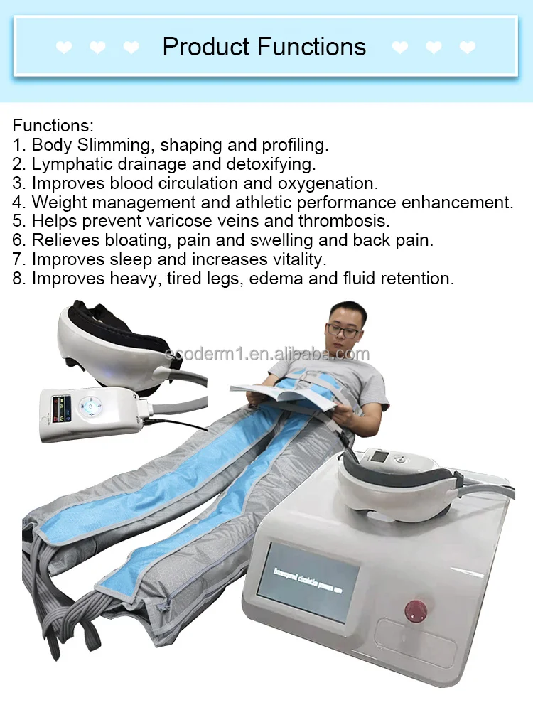 Tax Free Pressotherapy Machine Lymphatic Drainage Machine Air ...