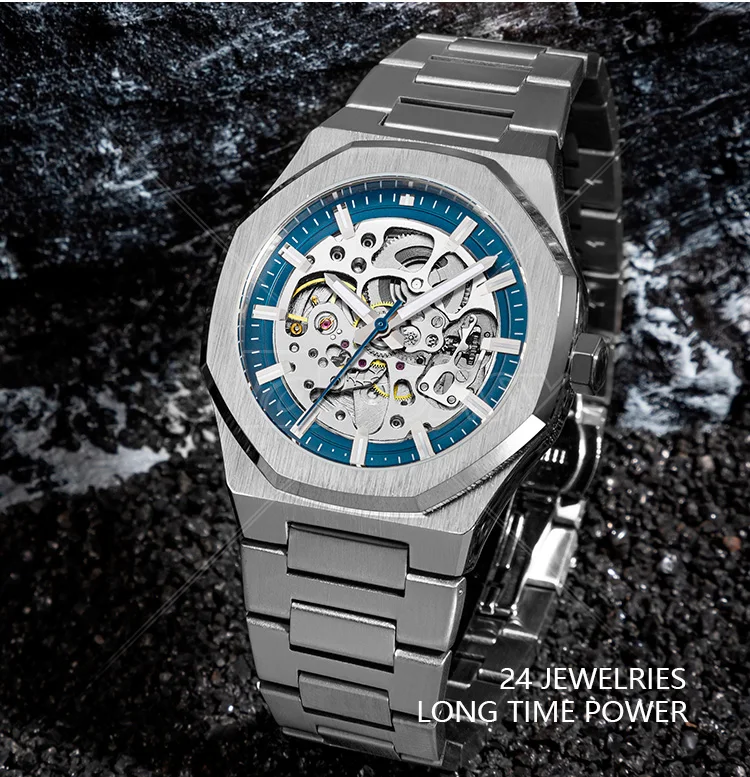 Custom Brand Stainless Steel Luxury Wrist Automatic Movement Mechanical ...