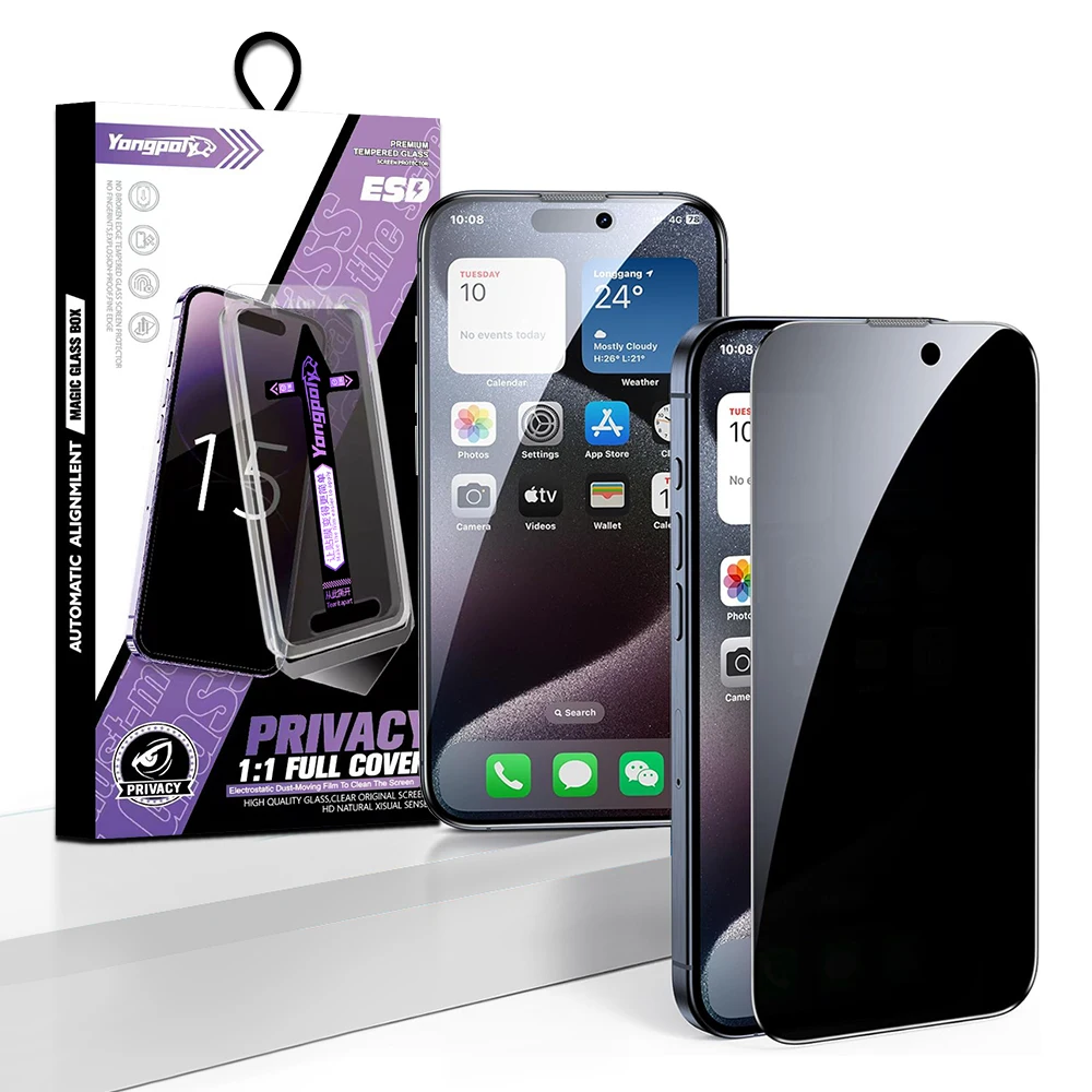 Magic Box 9h Tempered Glass For Iphone 13 14 15 Pro Max Easy Applicator ...