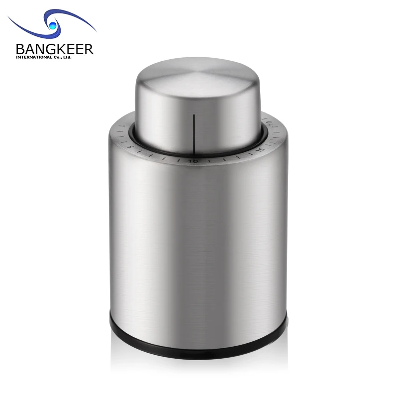 2024 With Time Scale Wine Bottle Stopper Durable Stainless Steel Vacuum ...