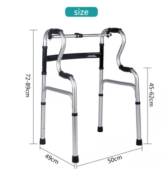 Four Wheel Walker Underarm Walking Stick Disabled Rollator Aluminum ...