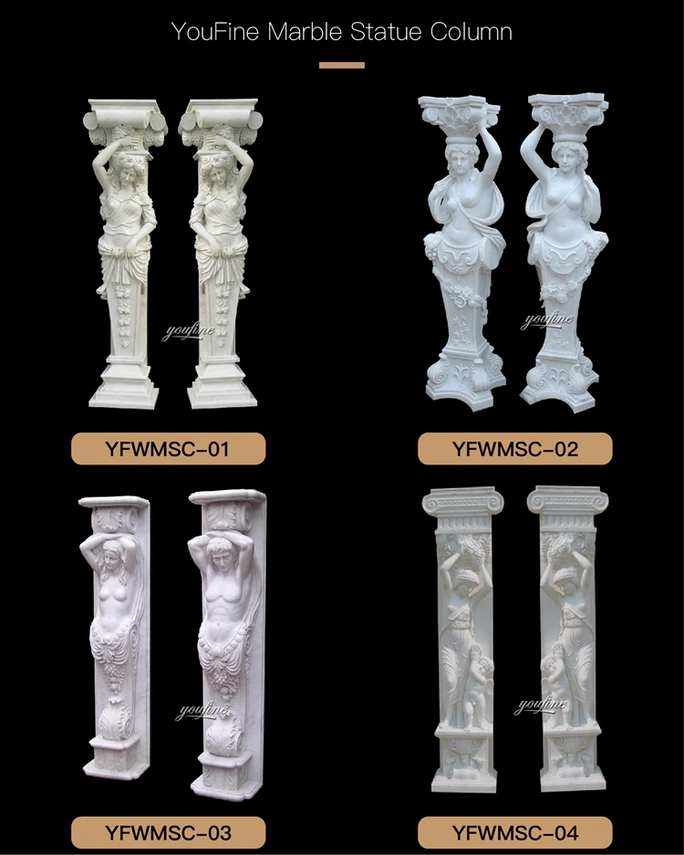 Outdoor Decoration - Large Classic White Marble Statue