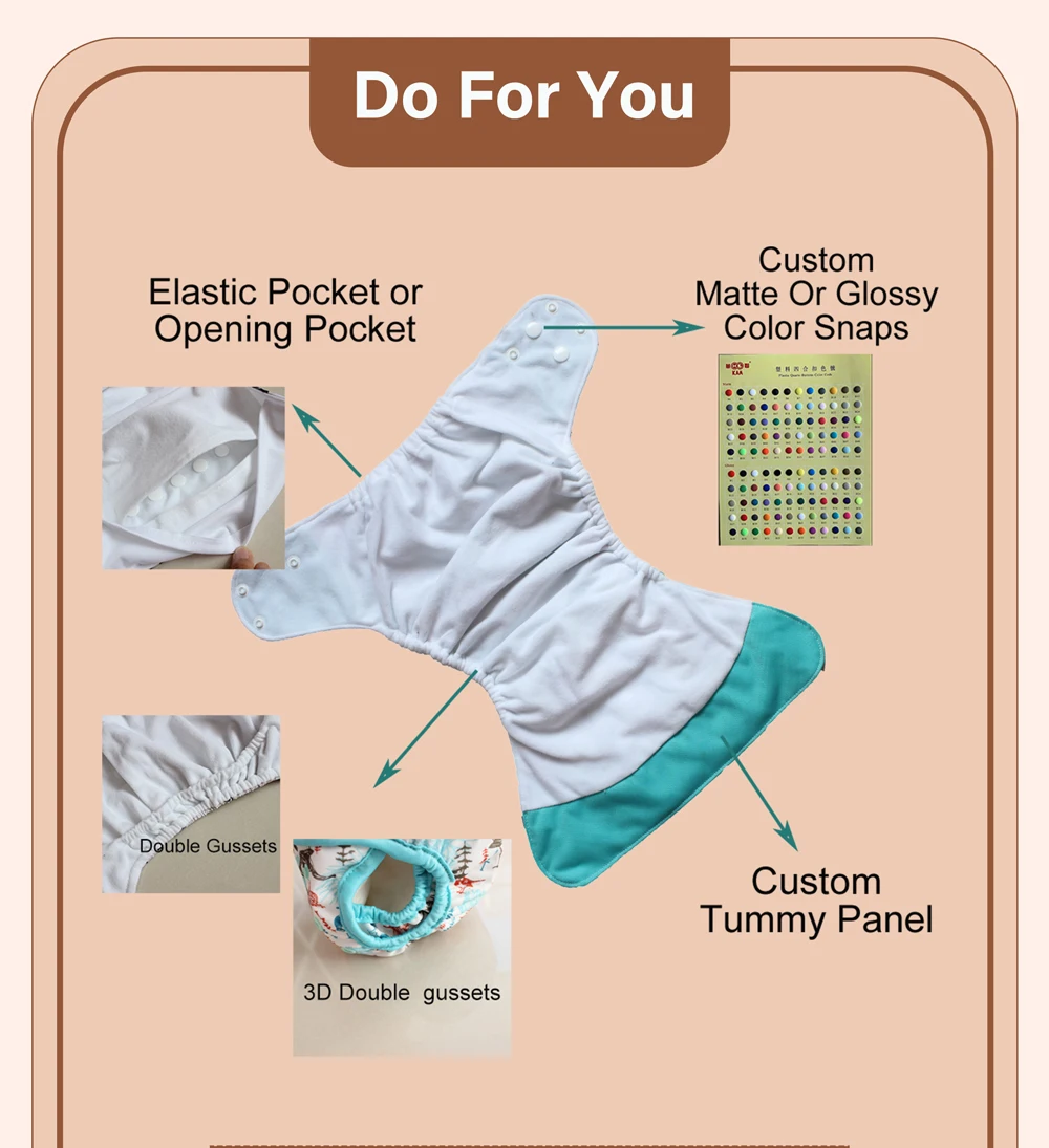 2024 OEM Customize Cloth One Pocket Diaper Newborn AWJ Inner Adjustable ...