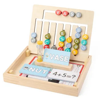 Wooden Alphabet Number Position Board Preschool Montessori Educational ...