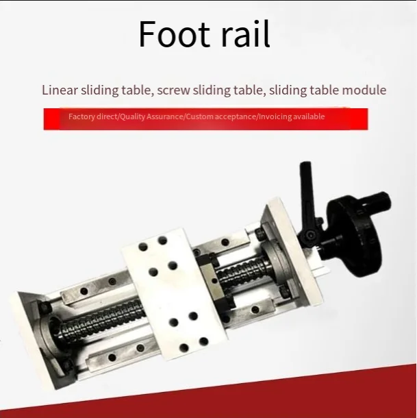 Small square Rail Straight Slide Module Double Line Rail Ball Screw ...
